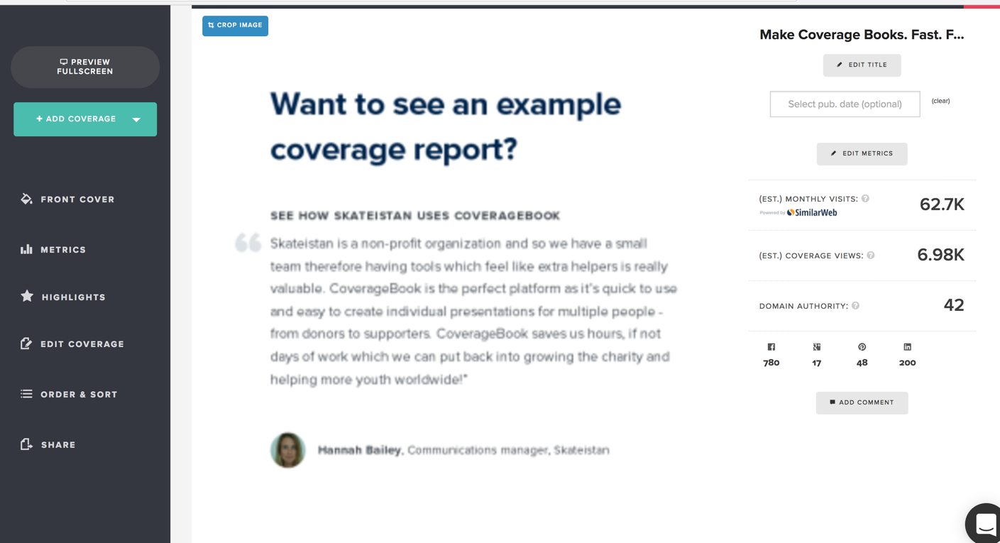 New in CoverageBook: Quality of cropped images are way….way better now ...